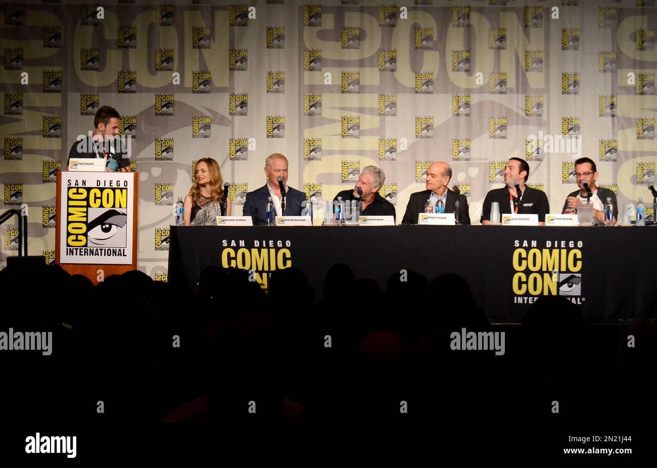 Tom Cassell, from left, Heather Graham, Neal McDonough, Ron Perlman ...
