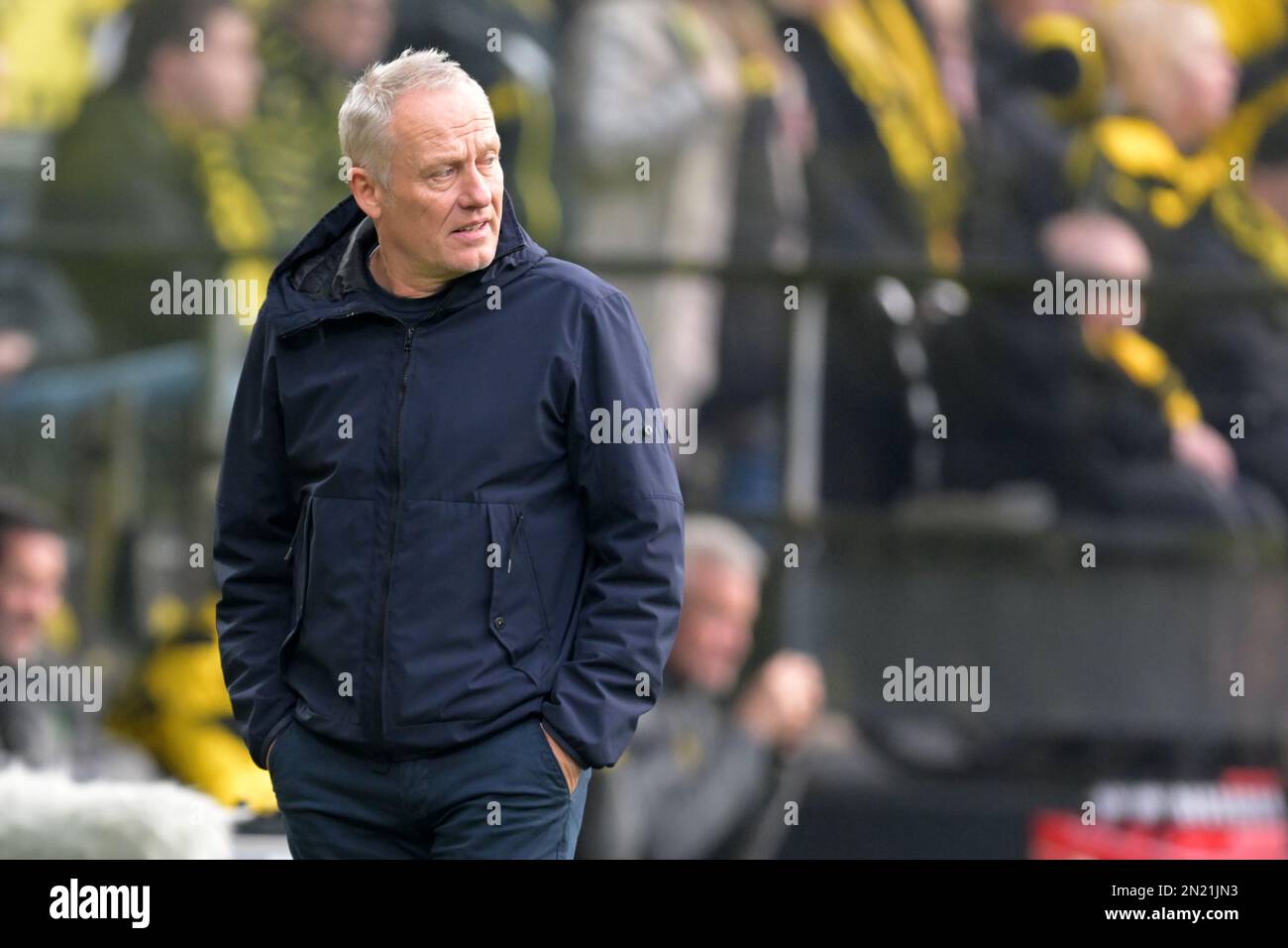 DORTMUND - SC Freiburg trainer, coach Christian Streich during the ...