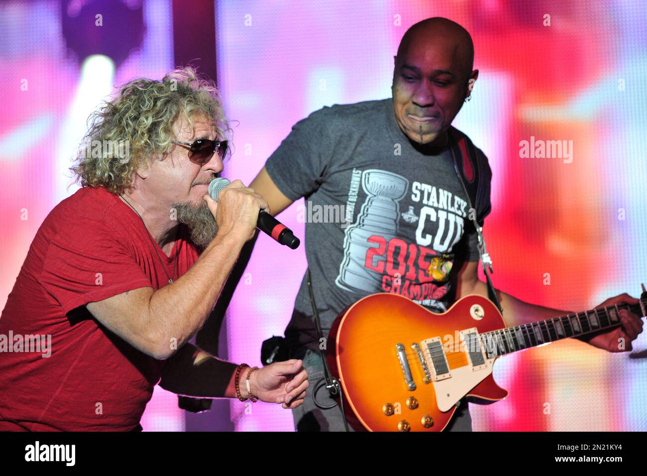 Sammy Hagar & The Circle featuring Vic Johnson perform at Ribfest at ...