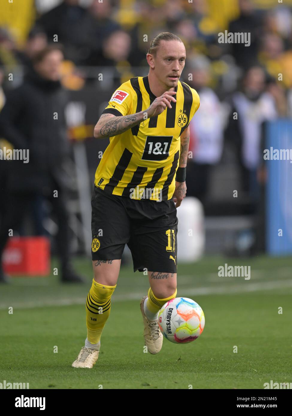 DORTMUND - Marius Wolf of Borussia Dortmund during the Bundesliga match ...