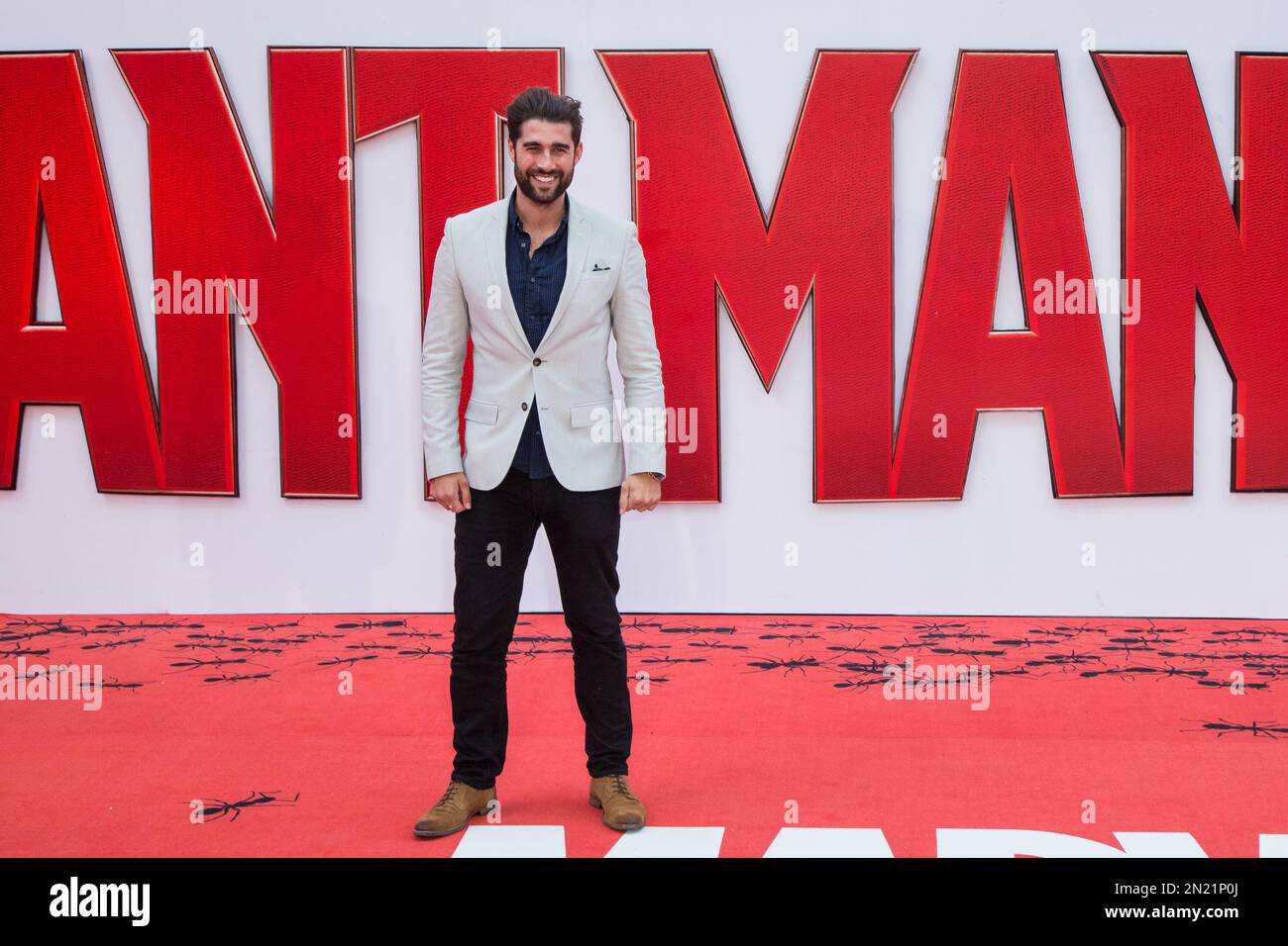 Matt Johnson poses for photographers upon arrival at the premiere of ...