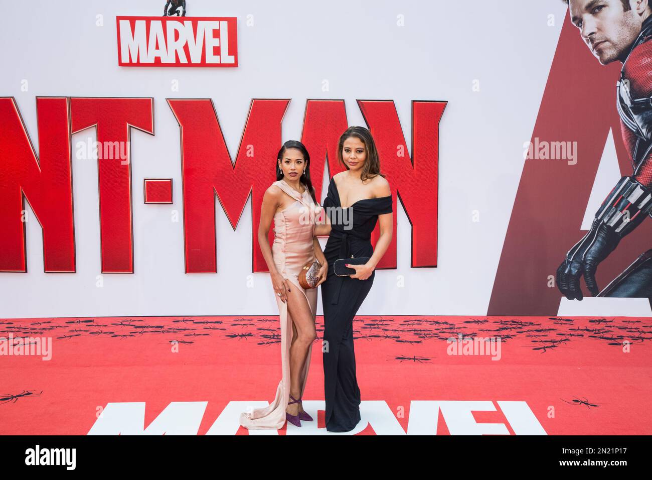 Jade Ewen and Emma McQuiston pose for photographers upon arrival at the ...