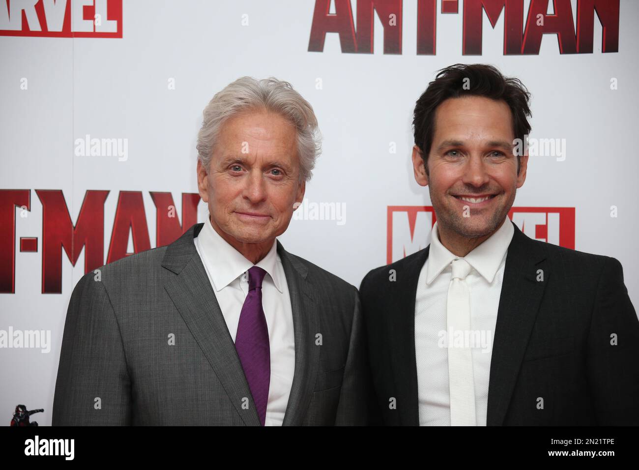 Michael Douglas and Paul Rudd pose for photographers upon arrival at ...