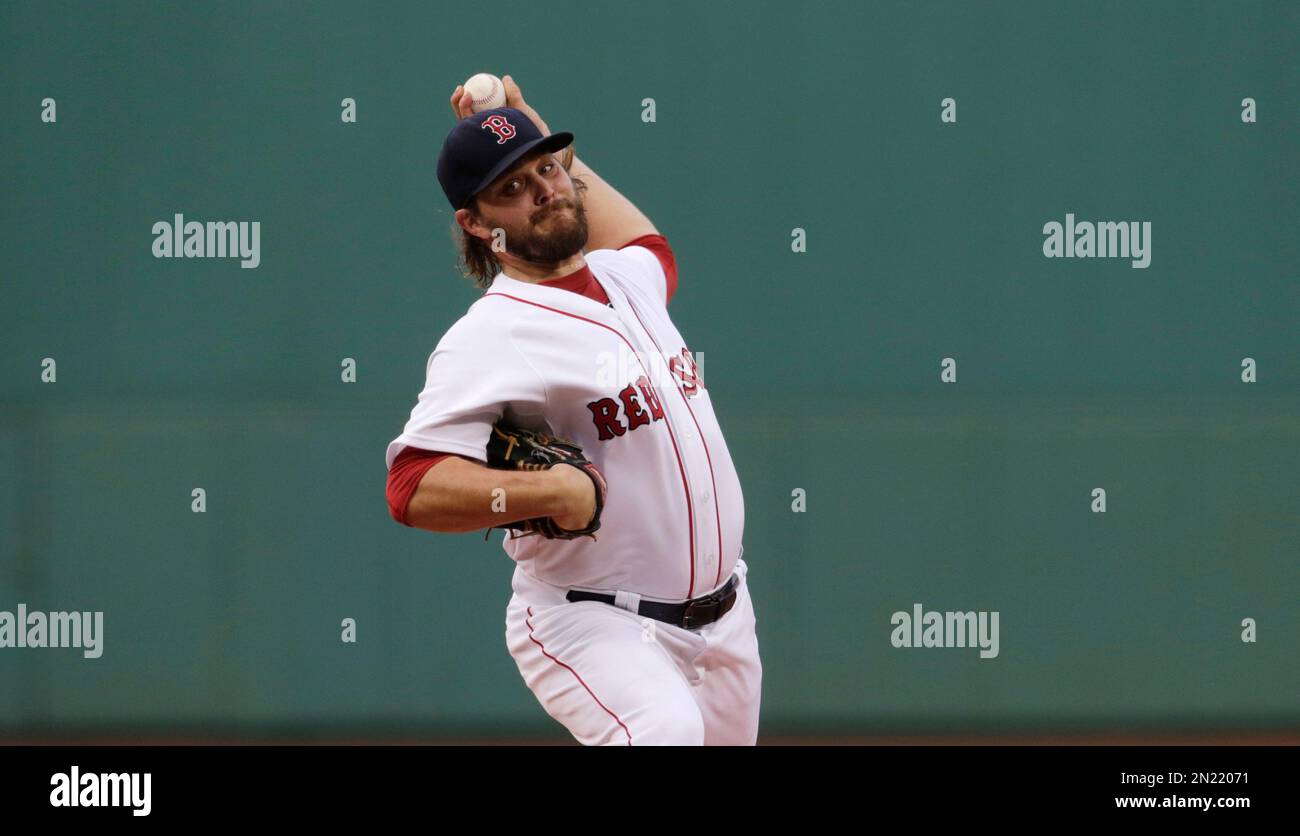 Boston Red Sox starting pitcher Wade Miley delivers during the first ...