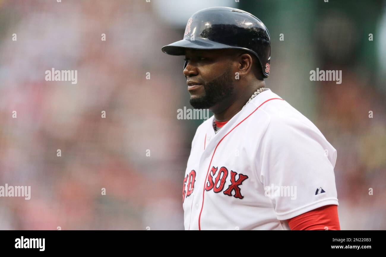Boston Red Sox designated hitter David Ortiz gets ready to hit during a ...