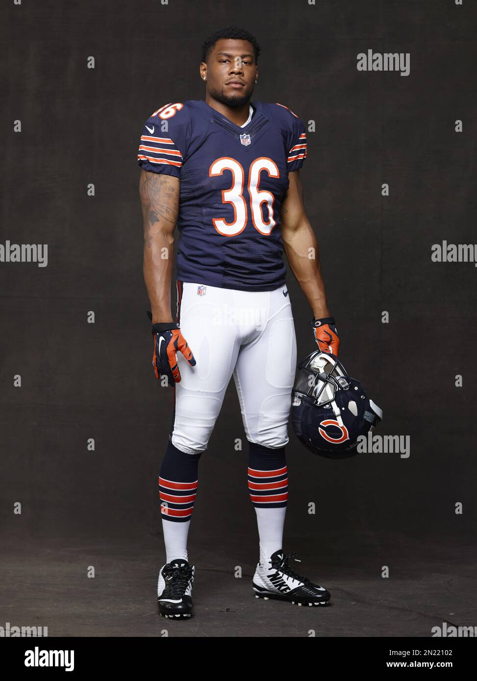 Chicago Bears running back Jeremy Langford poses for a portrait during ...