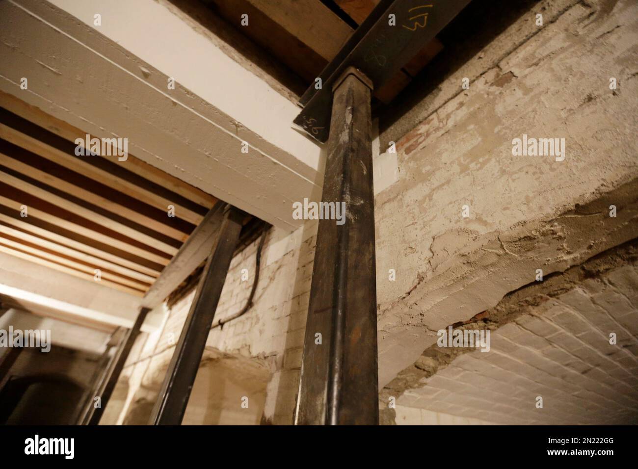 Structural support beams are shown in the citadel, also known as the ...