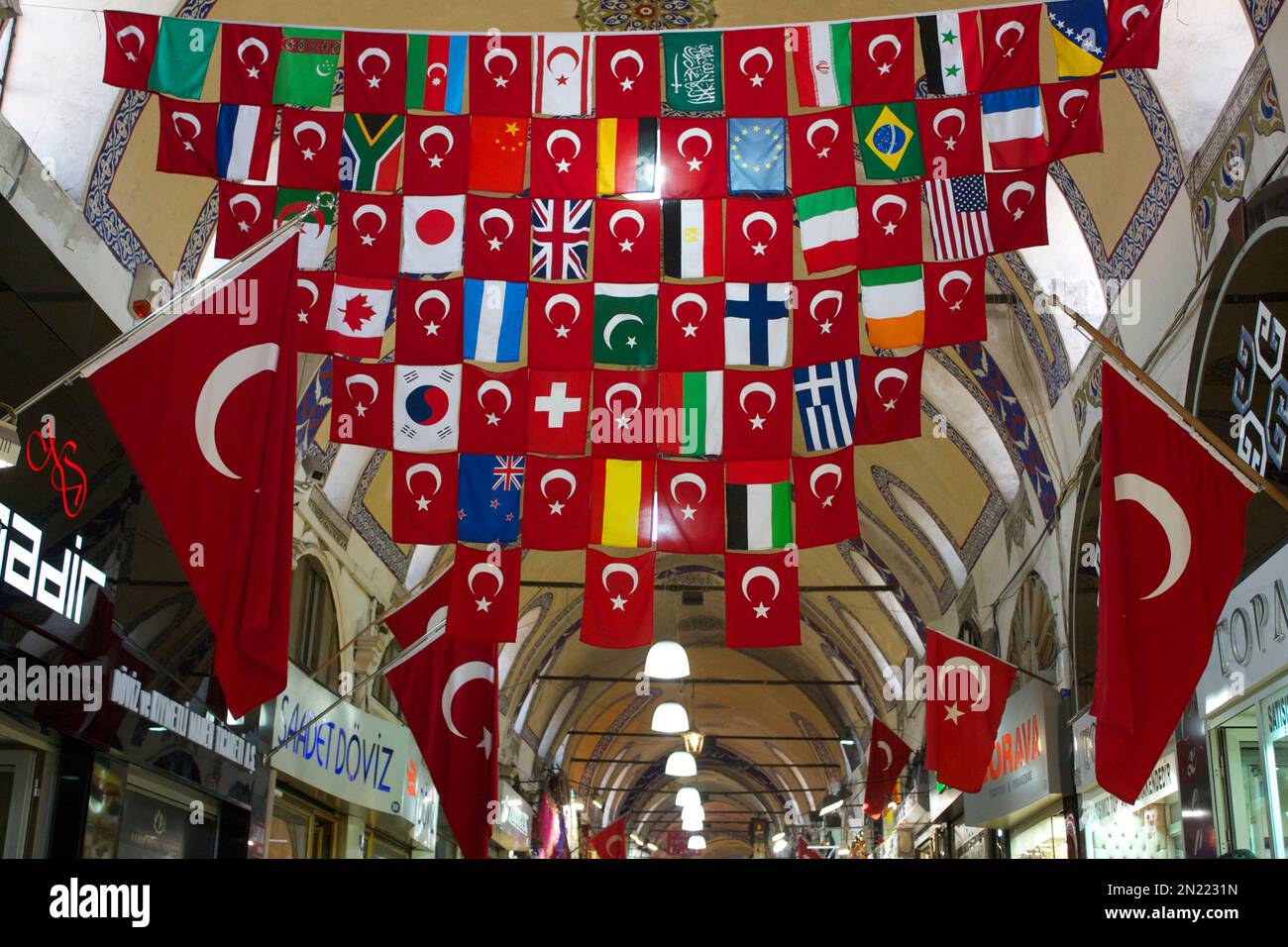 Flags grand bazaar hi-res stock photography and images - Alamy