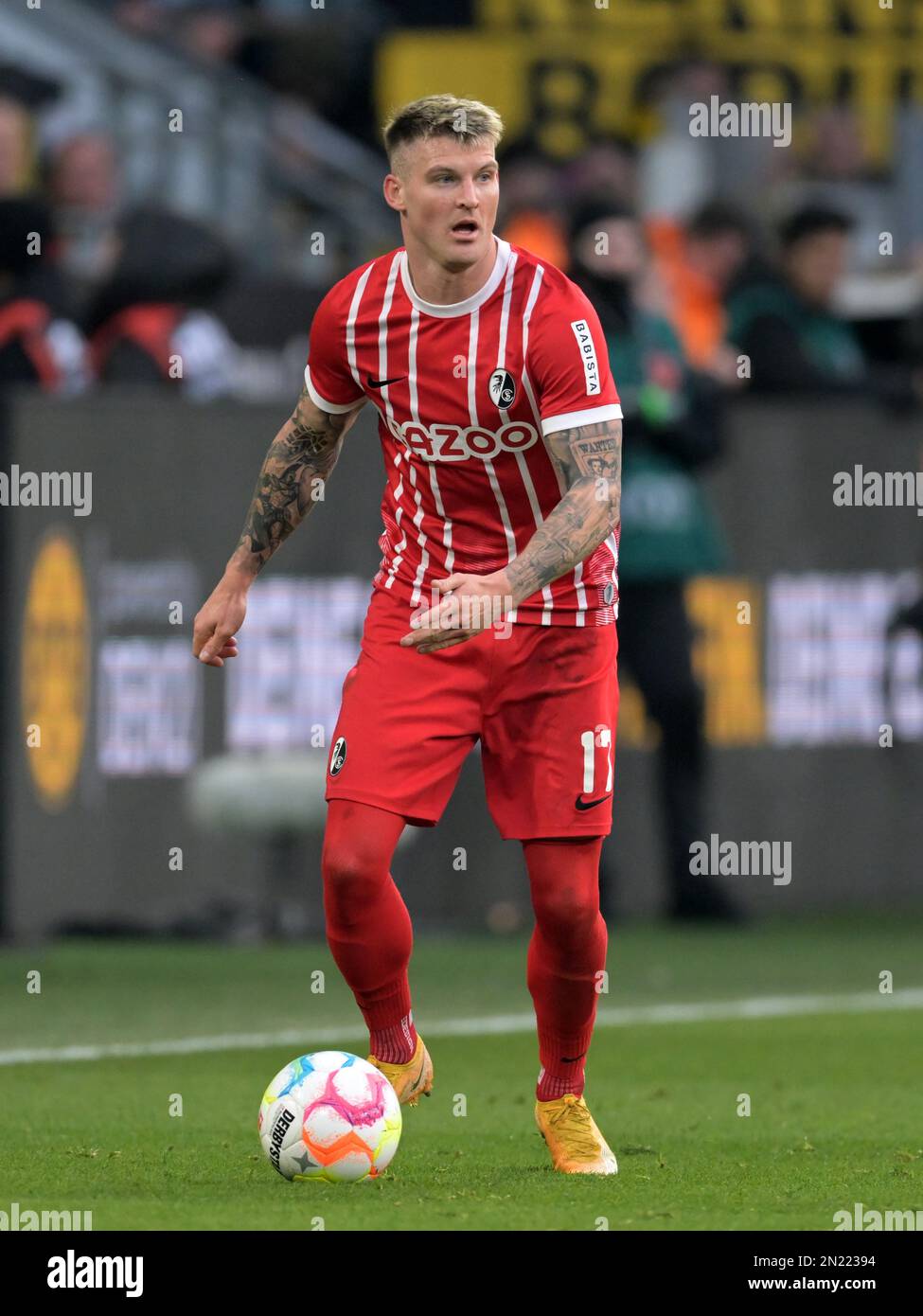 DORTMUND - Lukas Kubler of SC Freiburg during the Bundesliga match between Borussia Dortmund and ...