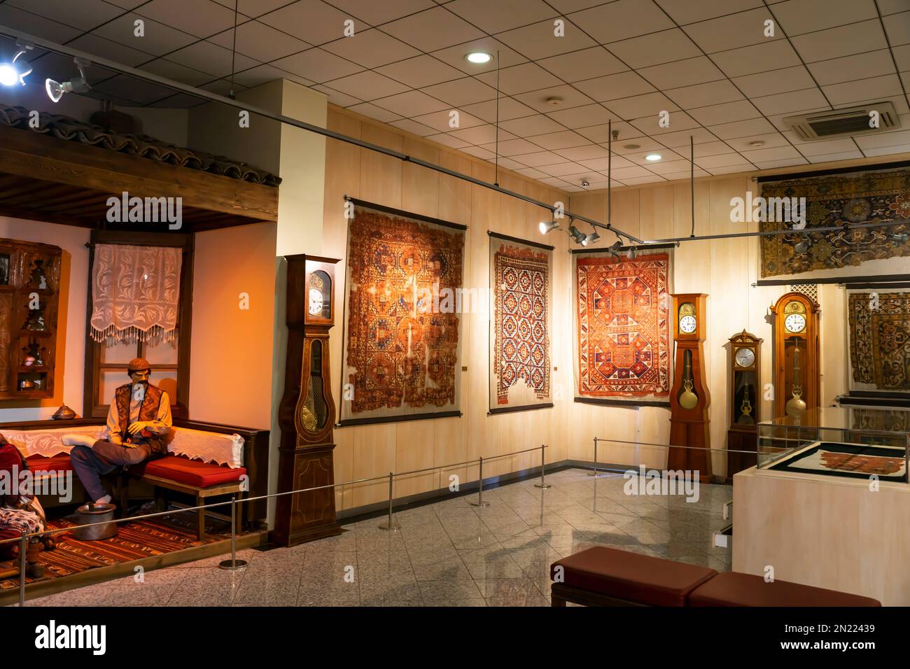 Ankara Vakıf Museum with Ottoman carpets, rugs, arts and crafts Stock ...