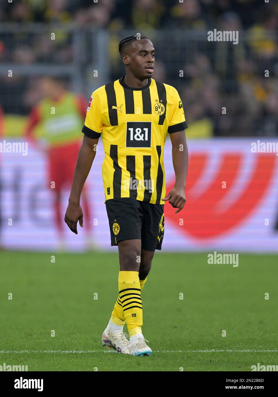 DORTMUND - Jamie Bynoe Gittens of Borussia Dortmund during the ...