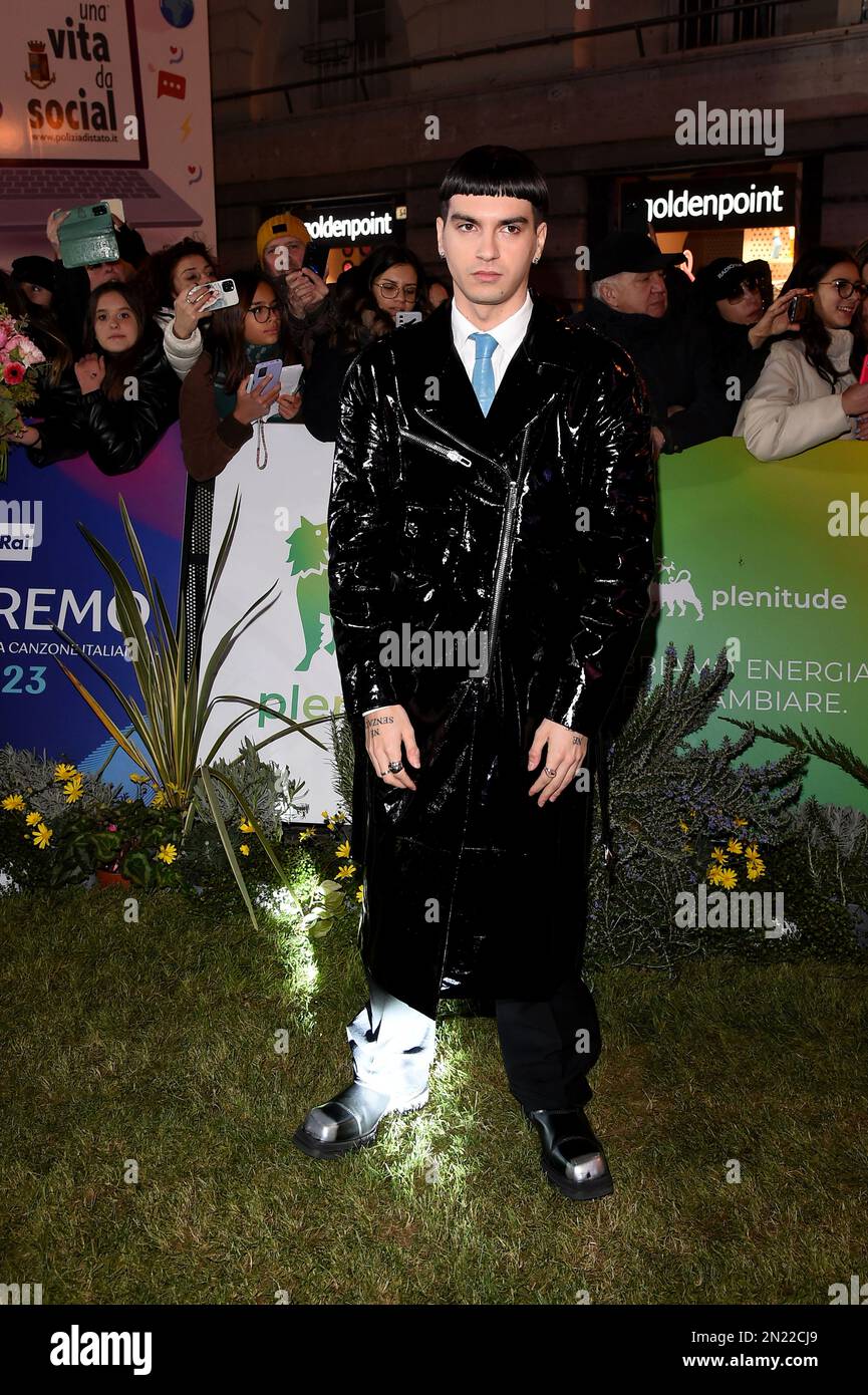 San Remo, Italy. 06th Feb, 2023. Sanremo, 73rd Italian Song Festival ...