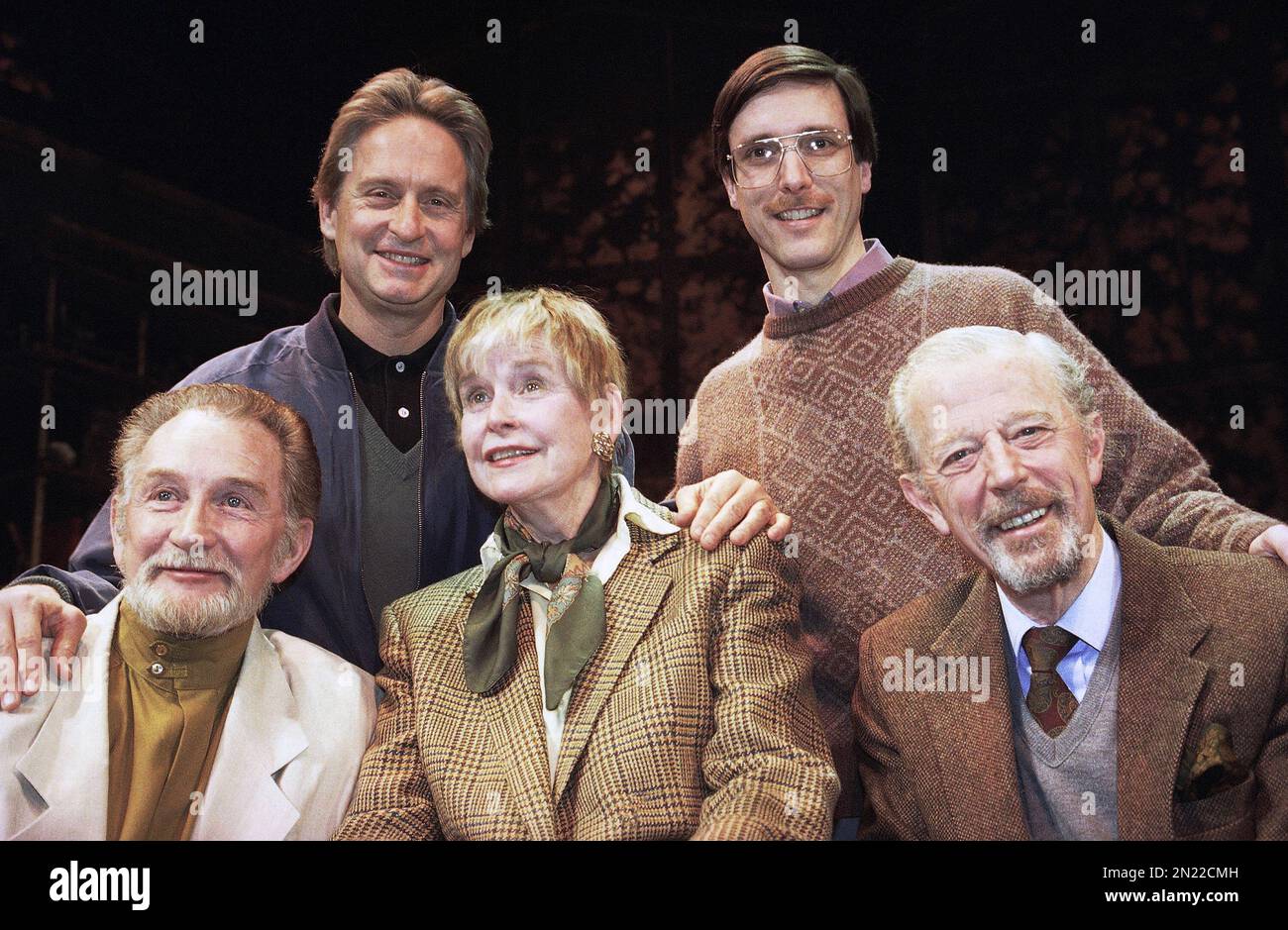 FILE - In this Feb. 16, 1993 file photo, actor Michael Douglas, top ...