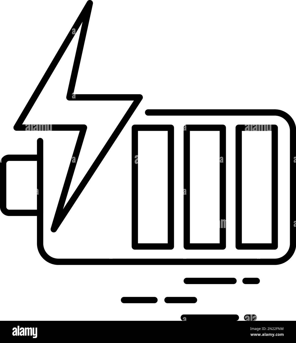 Fast Charge, line vector icon on transparent background. Outline Fast ...