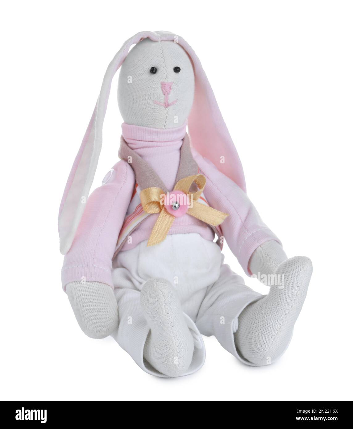 Cute soft toy bunny isolated on white Stock Photo - Alamy