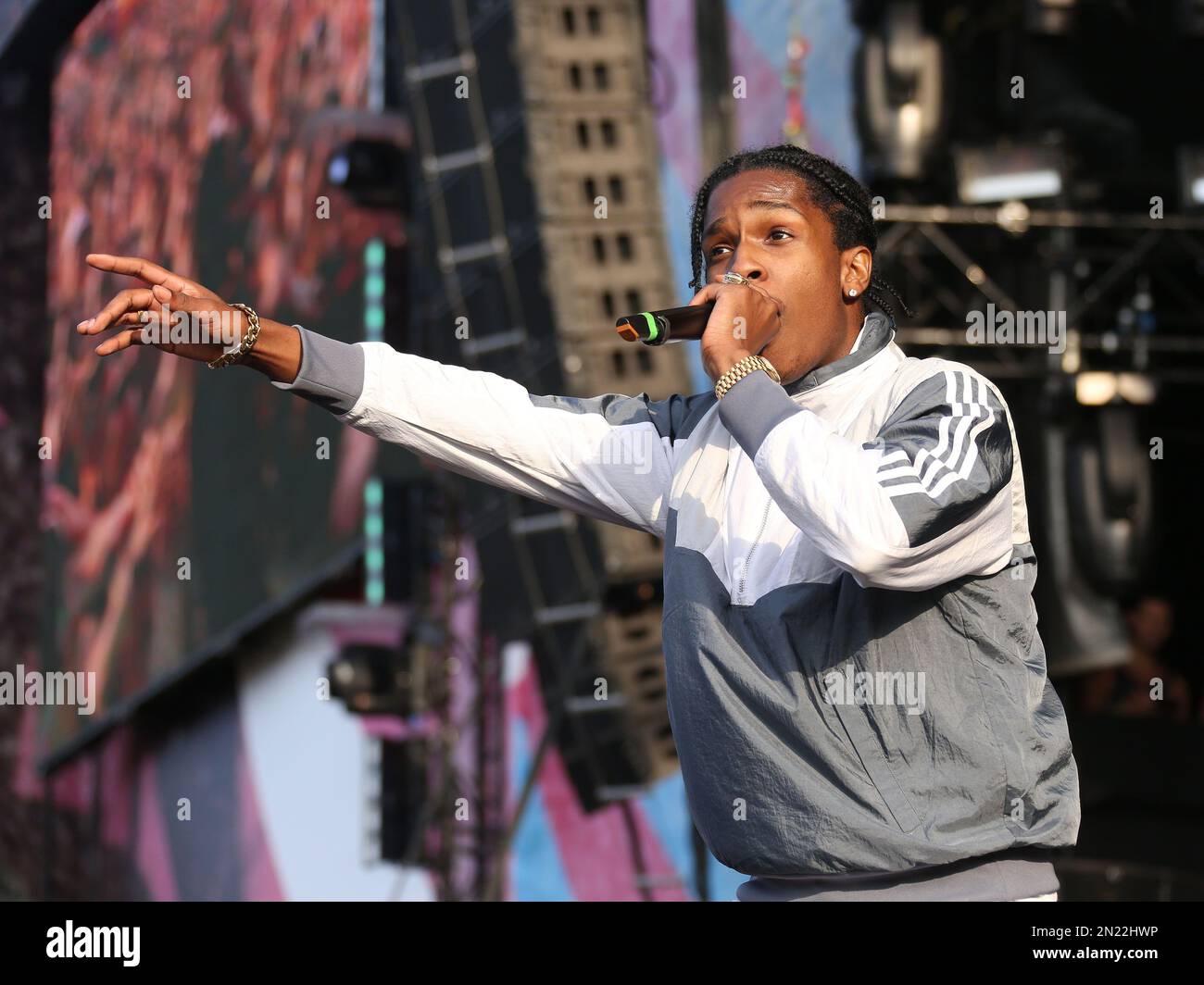 Rakim Mayers, better known by his stage name ASAP Rocky, performs on ...