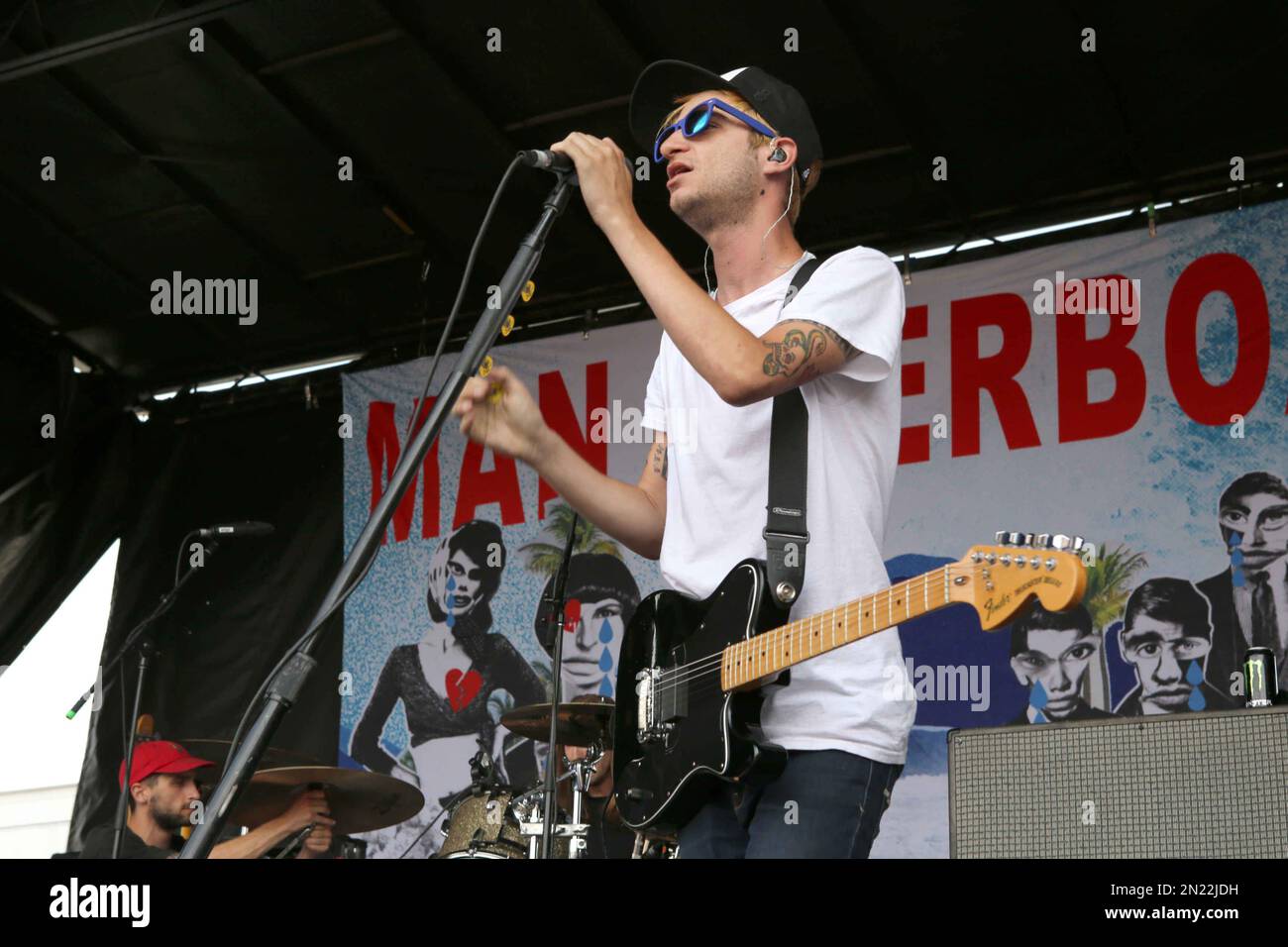 Justin Collier with Man Overboard performs during the Vans Warped Tour ...