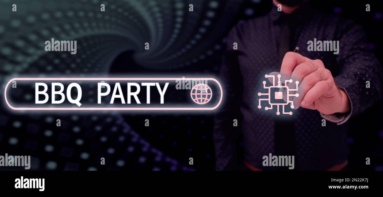 Conceptual display Bbq Party. Business showcase usually done outdoors ...