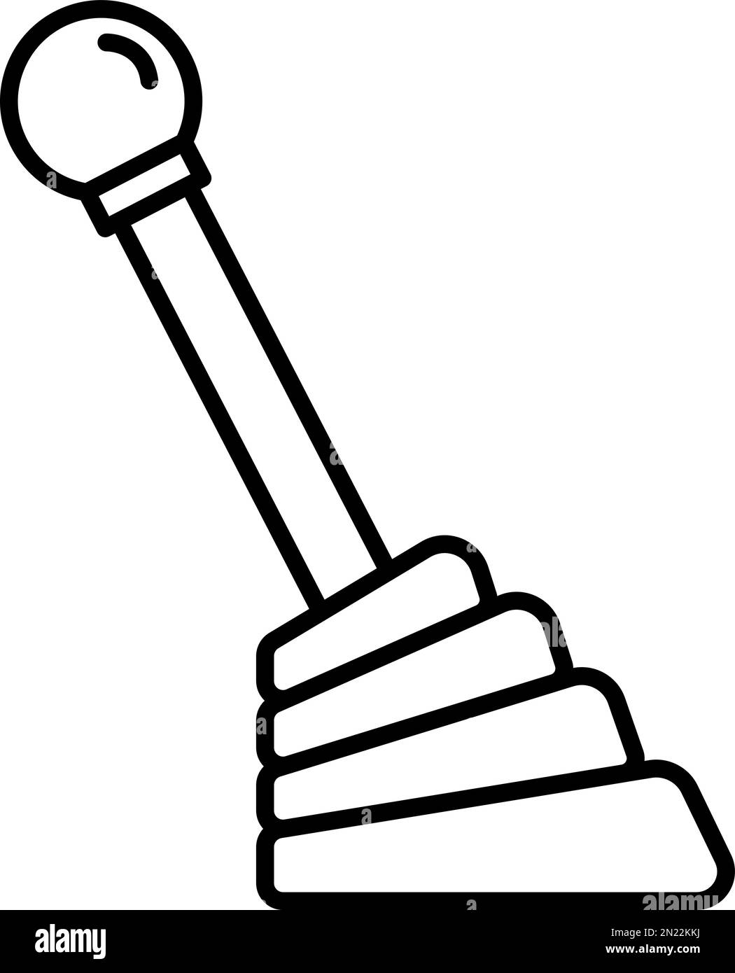 Shift Stick, line vector icon on transparent background. Outline Shift ...