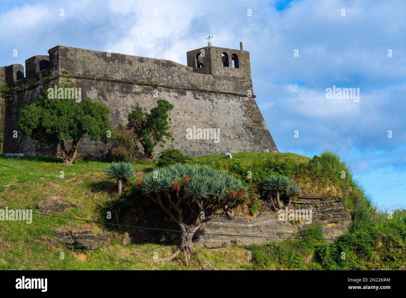 The 16th century Fortress of São João Baptista in Angra do Heroismo ...