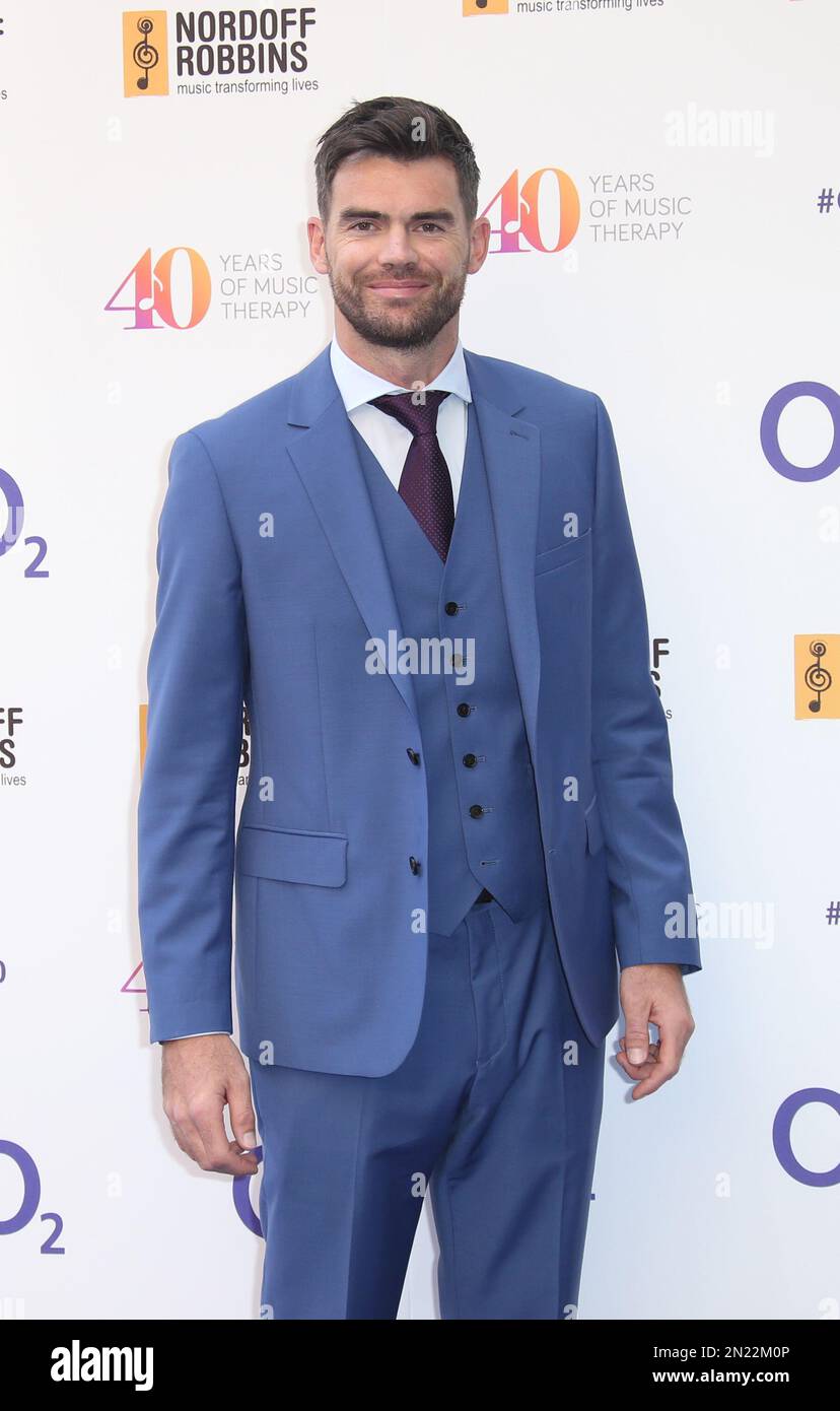 James Anderson poses for photographers upon arrival at the Silver Clef ...