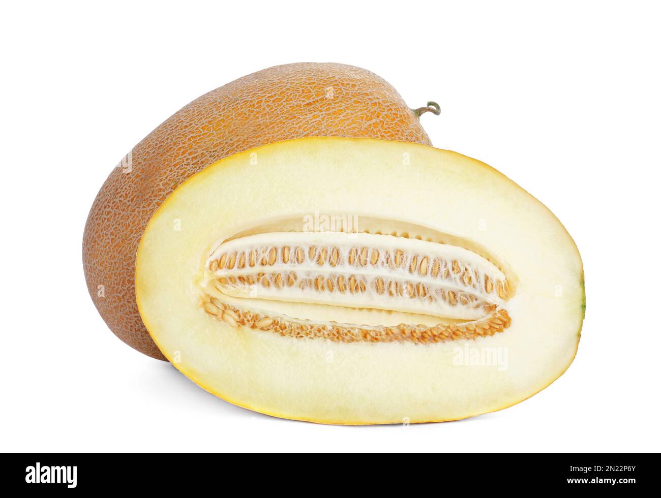 Whole and cut delicious ripe melons isolated on white Stock Photo - Alamy