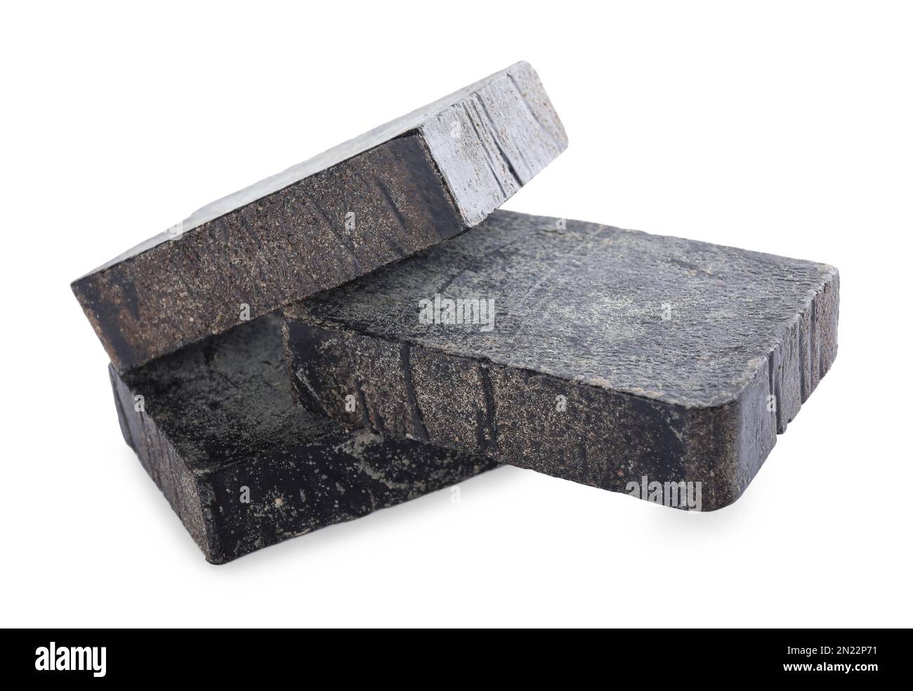 Tar soap bars isolated on white. Natural product Stock Photo - Alamy