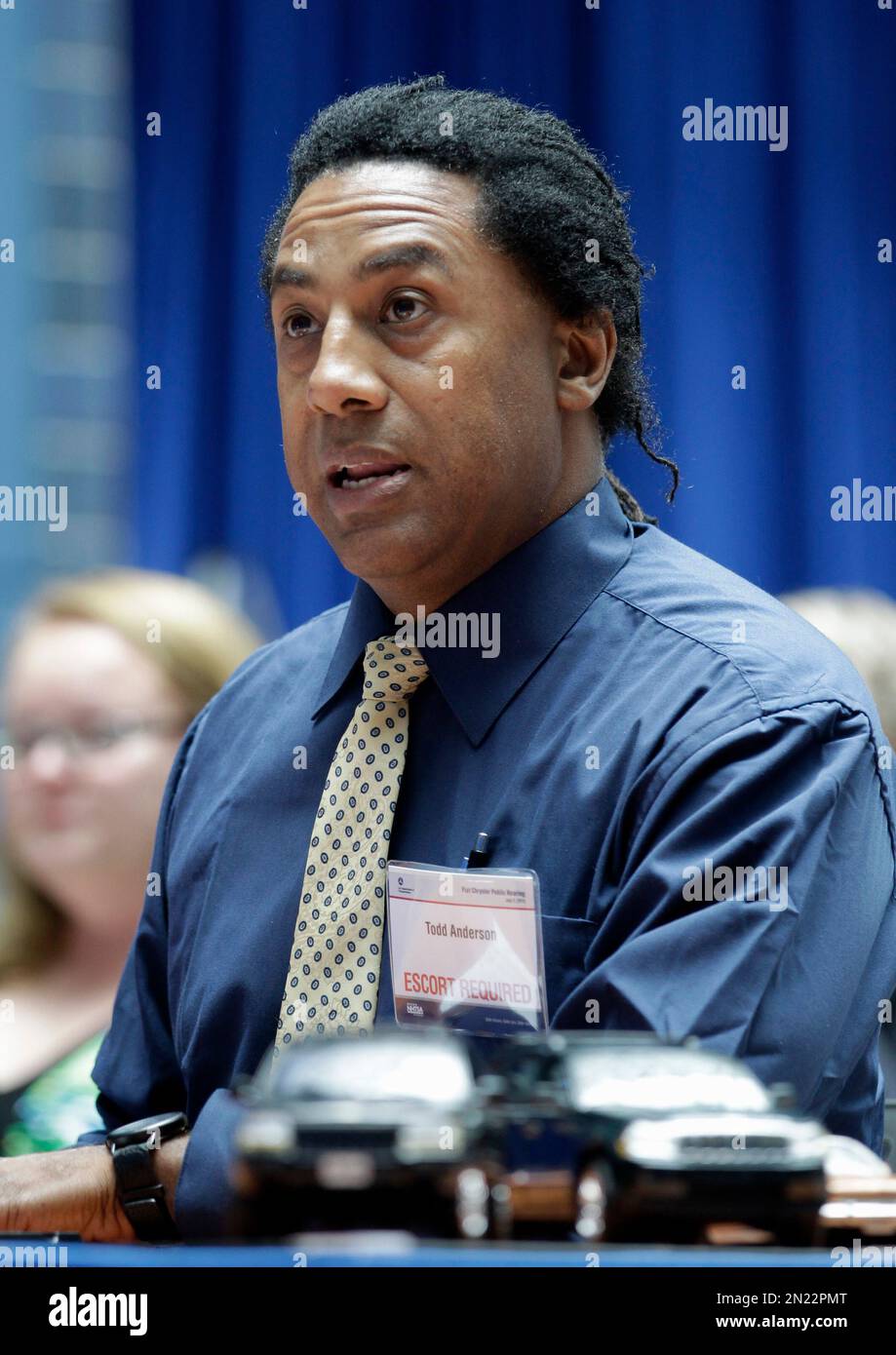 Todd Anderson talks during a hearing at the Transportation Department ...