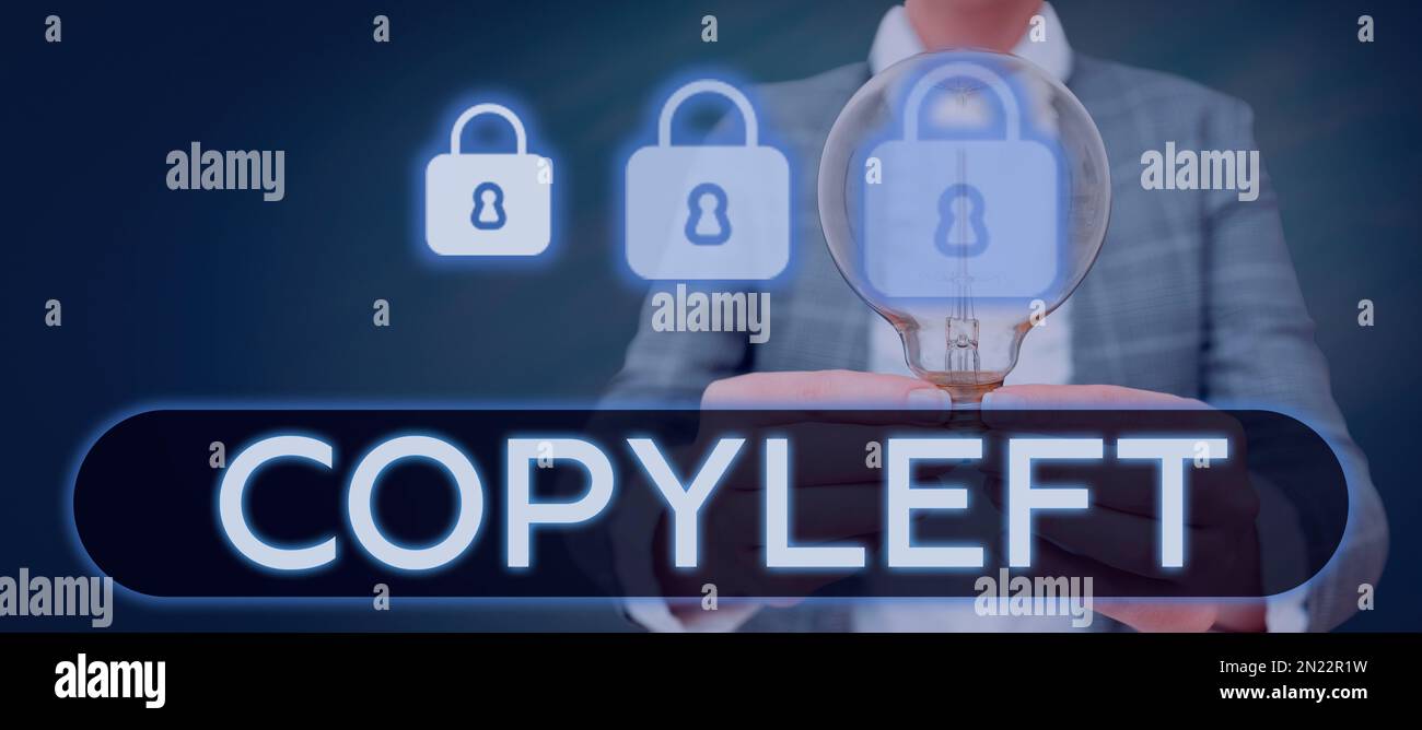 Handwriting text Copyleft. Business approach the right to freely use ... Handwriting text Copyleft. Business approach the right to freely use ...