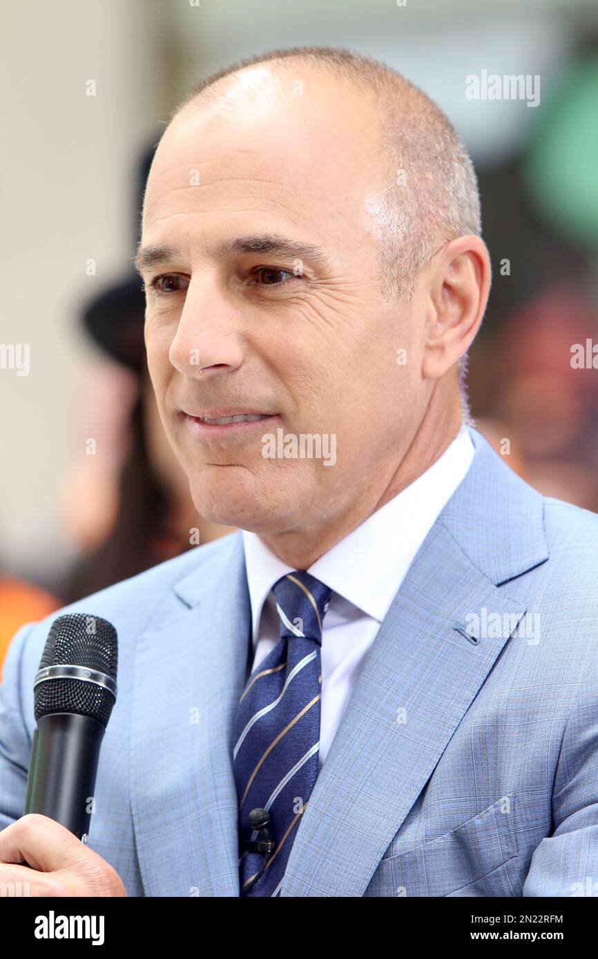 Matt Lauer appears on NBC's "Today" show at Rockefeller Plaza on ...