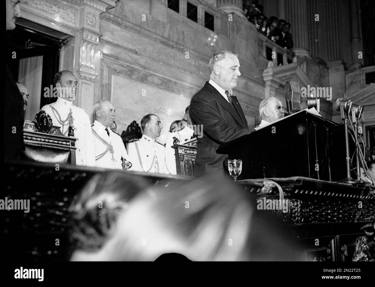 President Franklin Roosevelt speaks as he opens the Pan-American Peace ...
