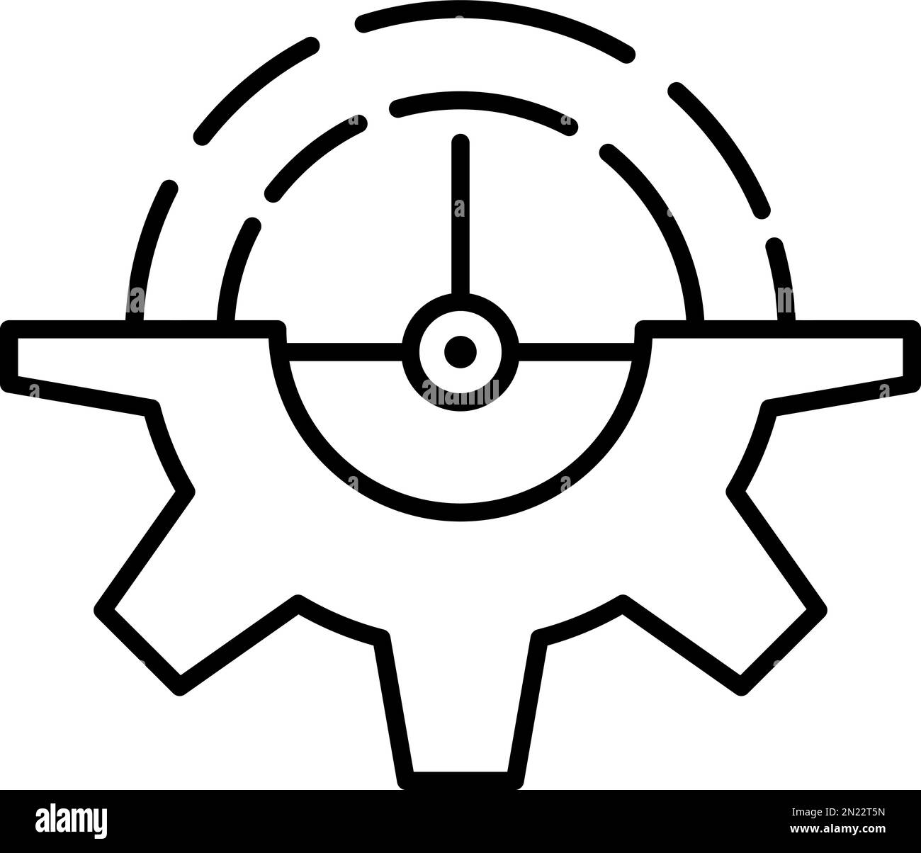 Speed Test, line vector icon on transparent background. Outline Speed ...