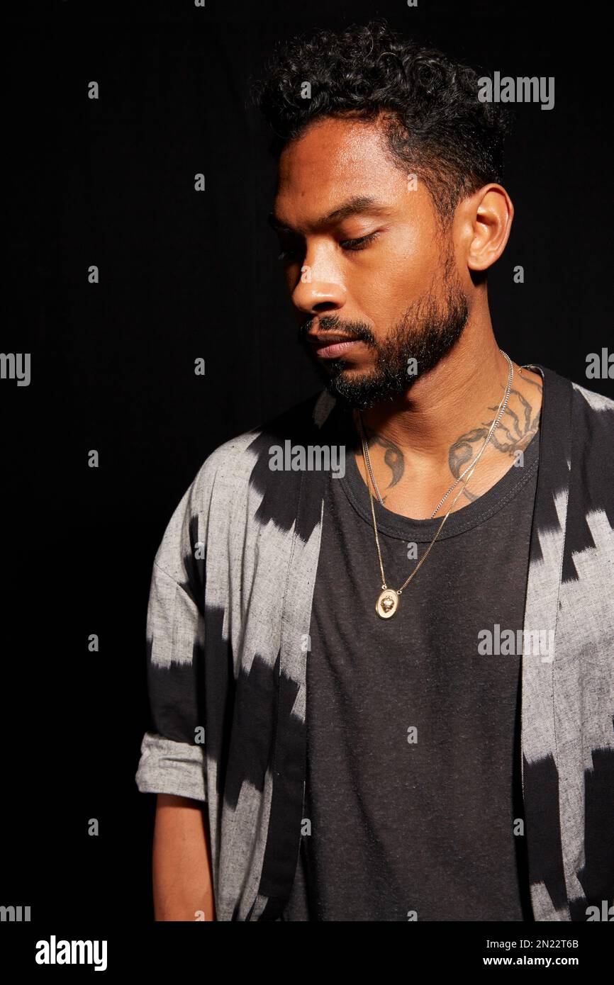 Grammy award-winning singer, songwriter and producer, Miguel poses for ...