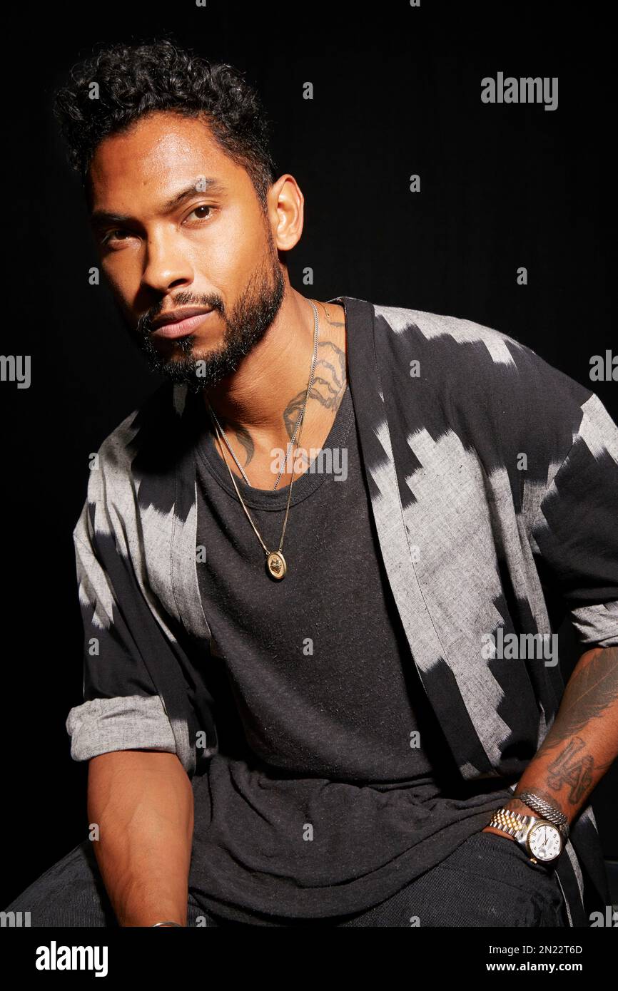 Grammy award-winning singer, songwriter and producer, Miguel poses for ...