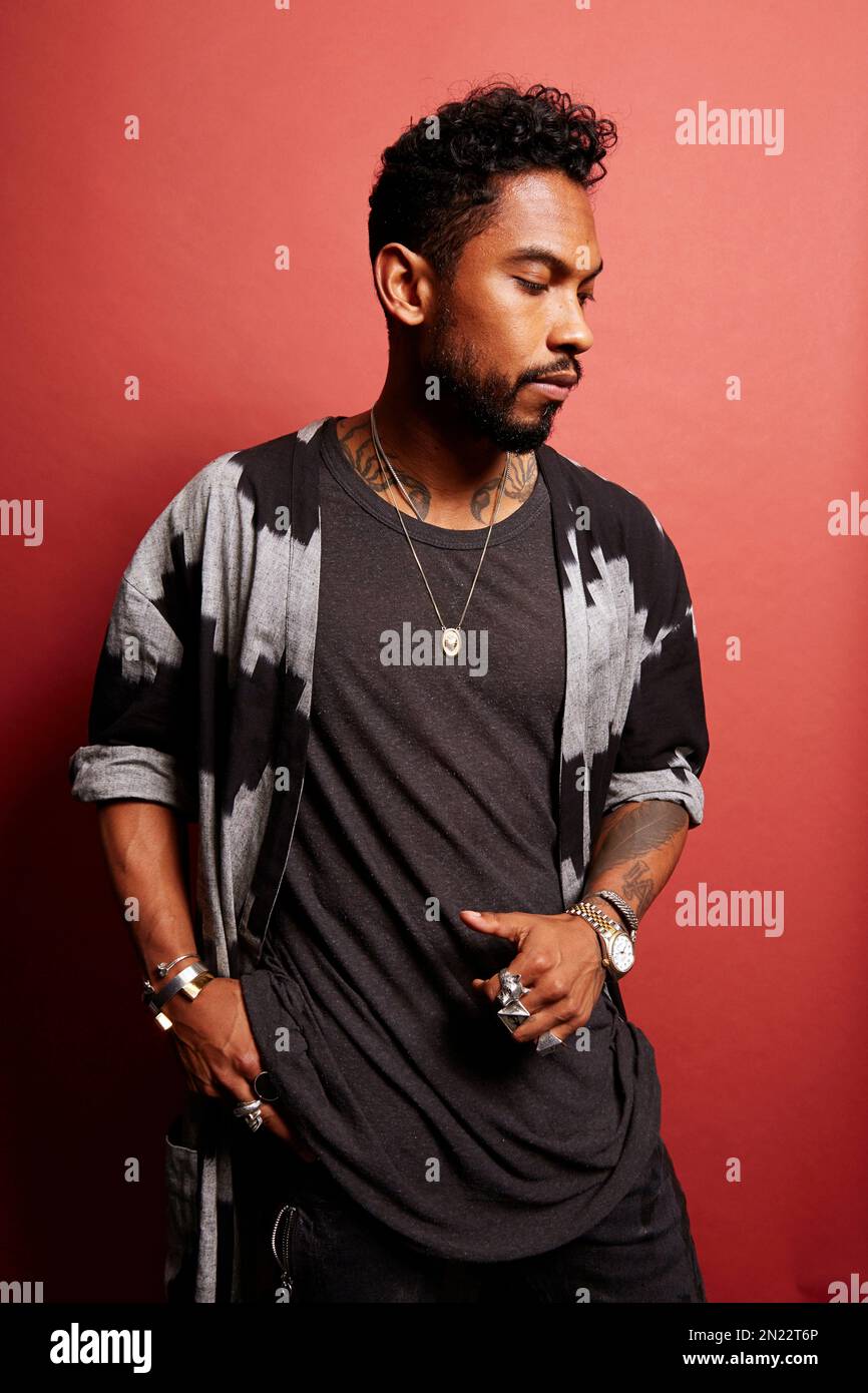 Grammy award-winning singer, songwriter and producer, Miguel poses for ...