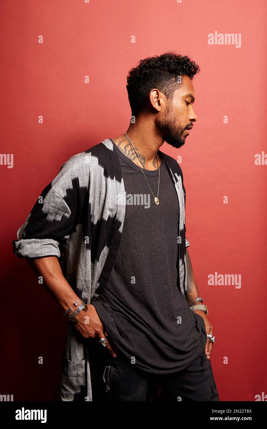 Grammy award-winning singer, songwriter and producer, Miguel poses for ...