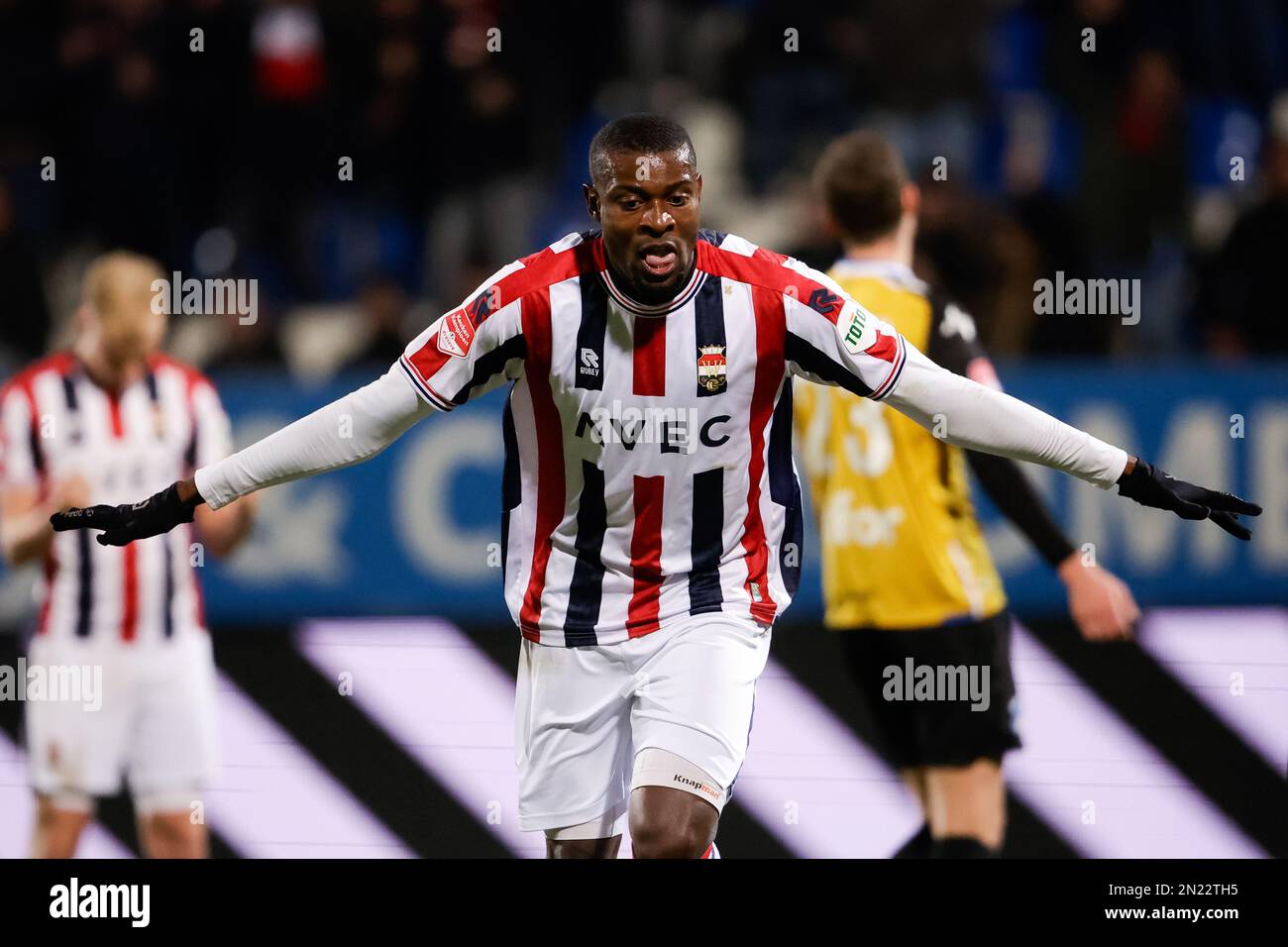 TILBURG, NETHERLANDS - FEBRUARY 6: Jeremy Bokila of Willem II ...