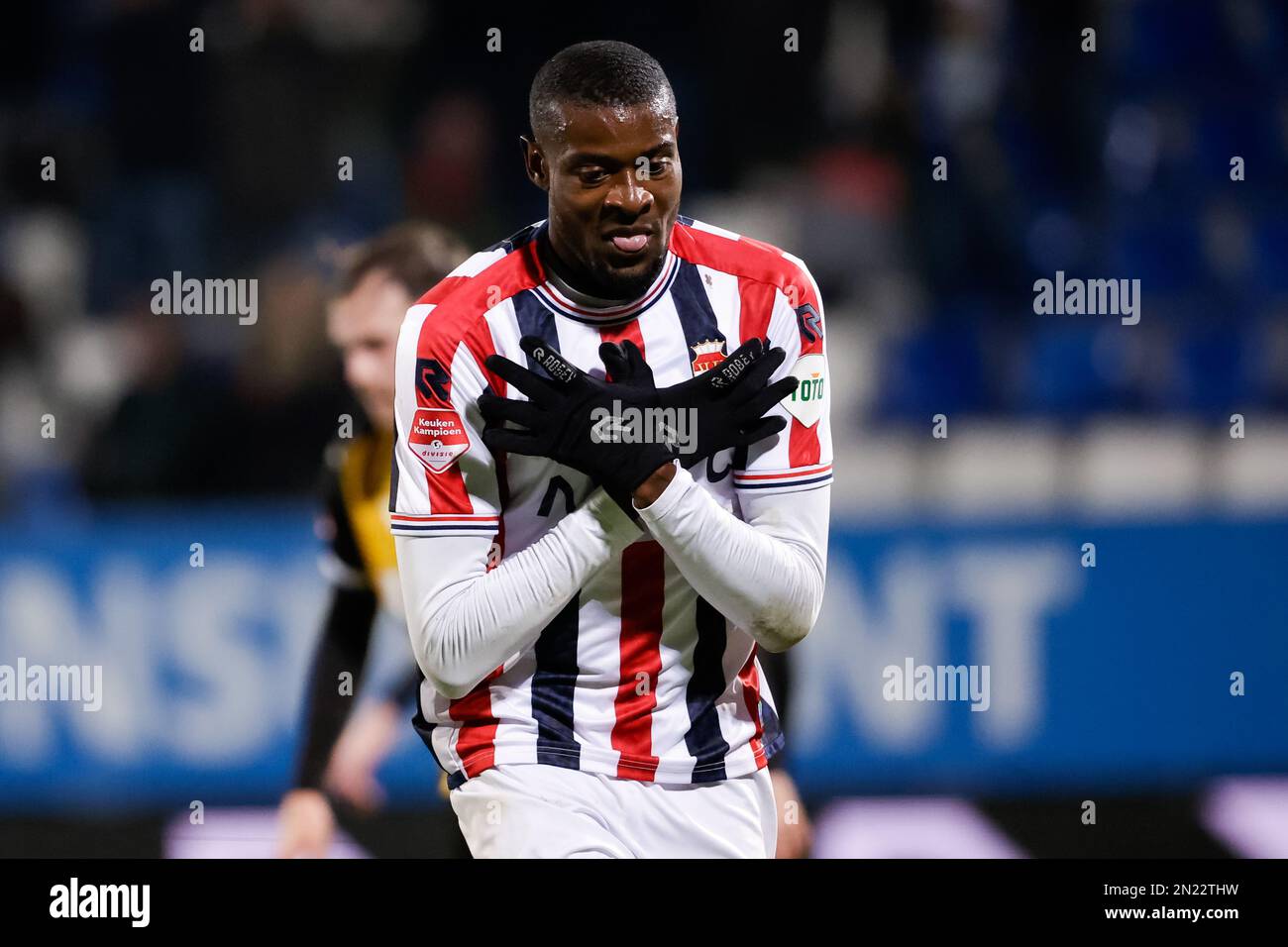 TILBURG, NETHERLANDS - FEBRUARY 6: Jeremy Bokila of Willem II ...
