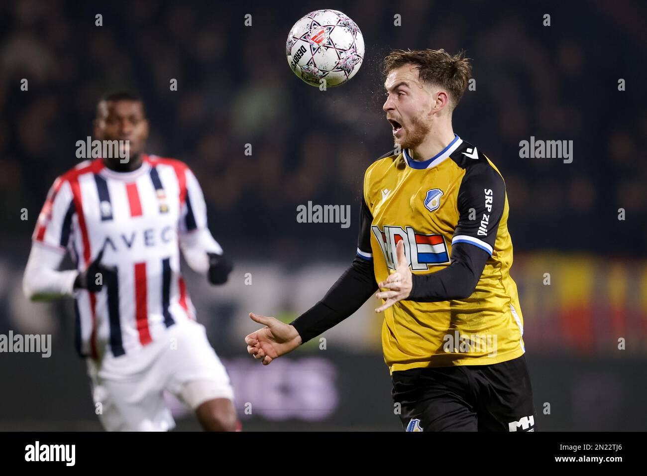 TILBURG, NETHERLANDS - FEBRUARY 6: Jarno Janssen of FC Eindhoven during ...