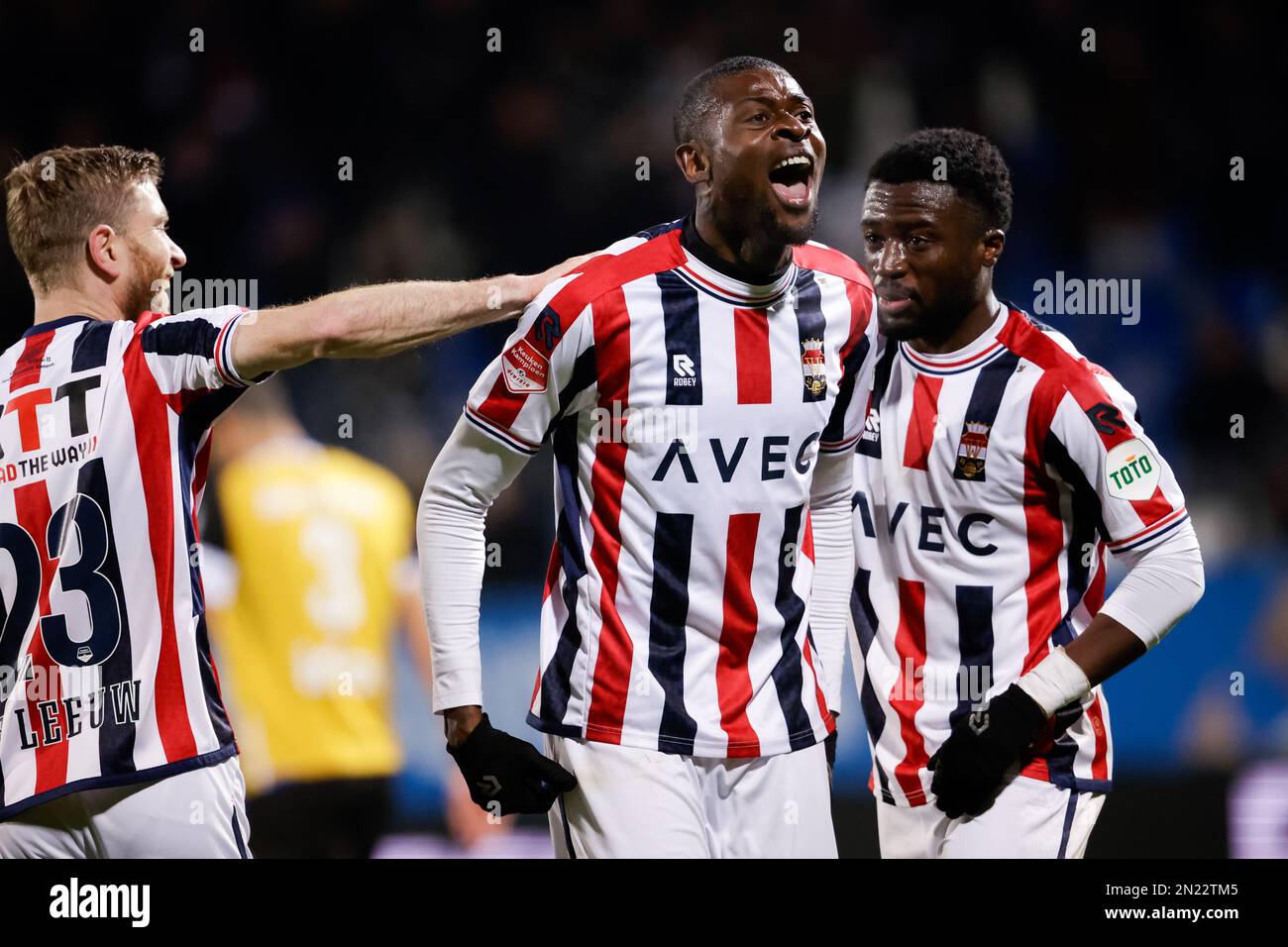 TILBURG, NETHERLANDS - FEBRUARY 6: Jeremy Bokila of Willem II ...