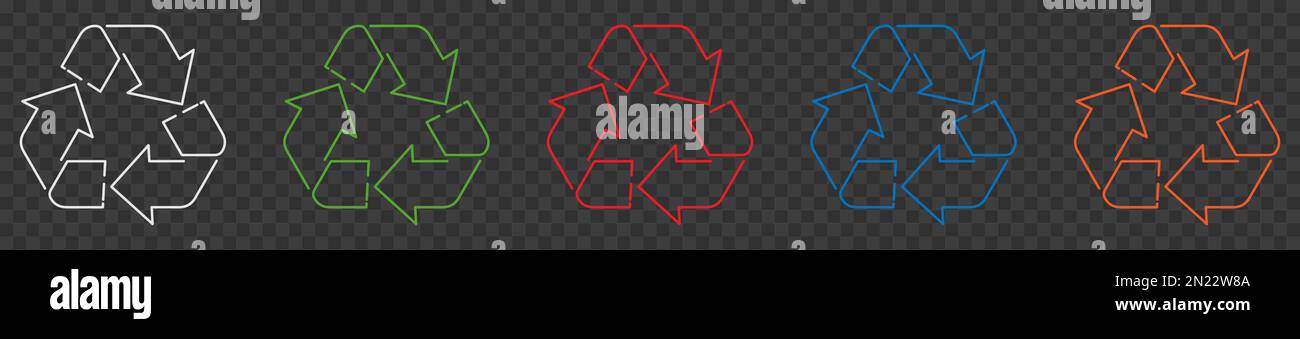 Recycle line icon set. Design can use for web and mobile app. Vector ...