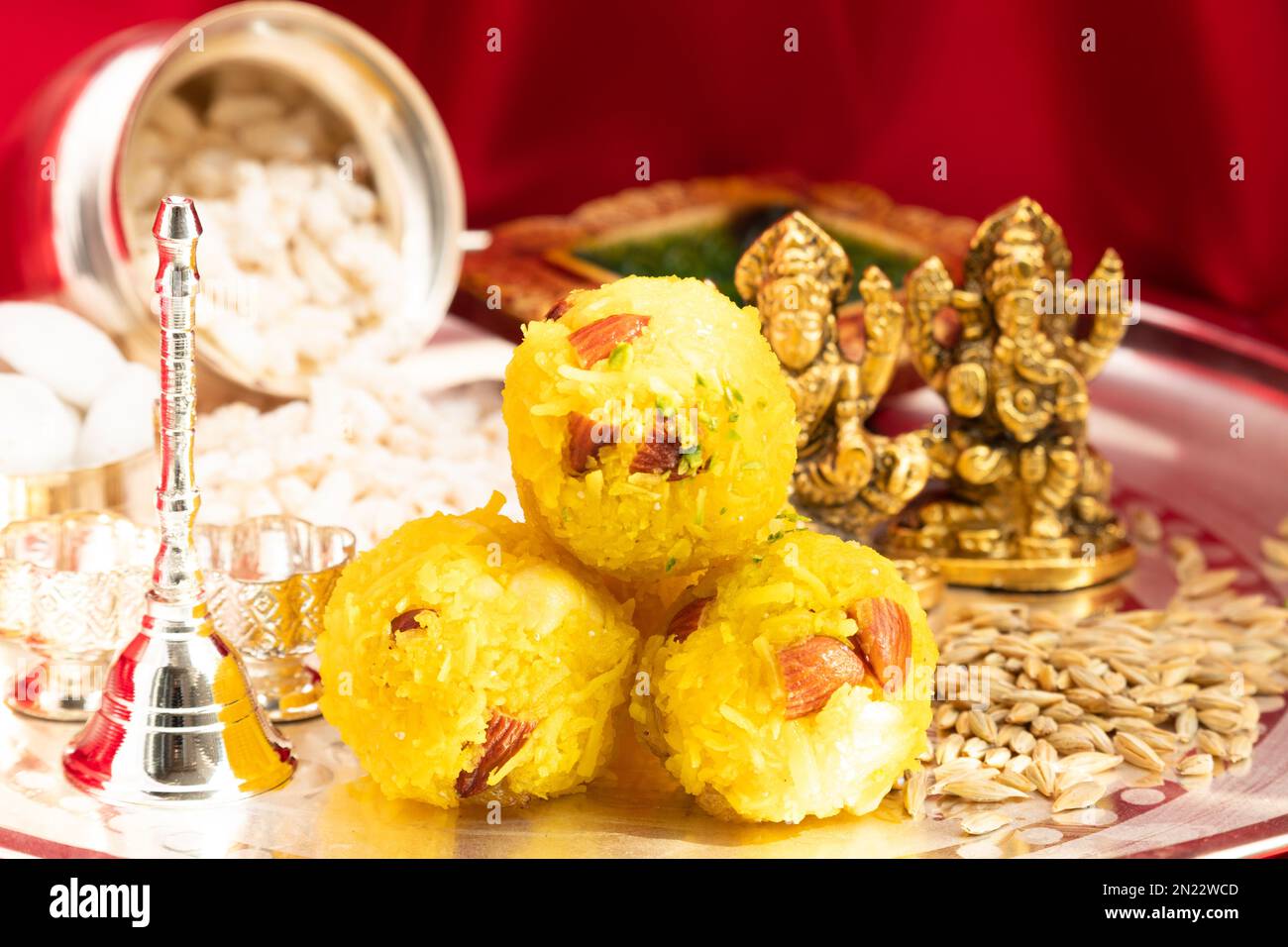 Traditional Indian Mithai Shahi Kesar Nariyal Honey Laddu, Ladoo Or ...