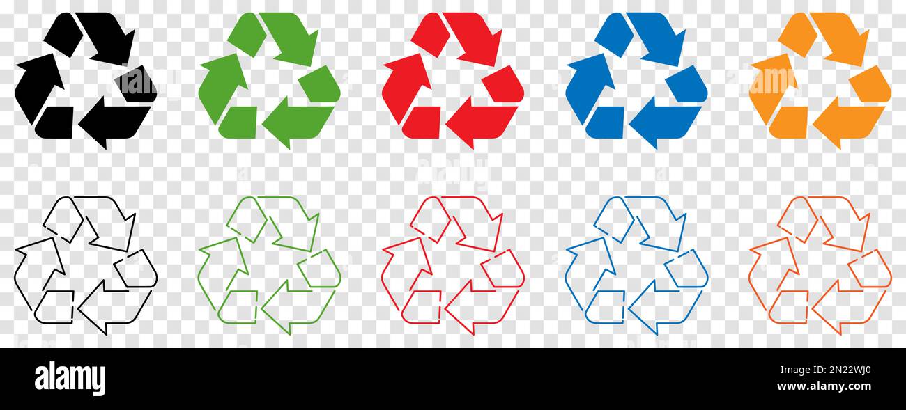 Recycling vector icons. Symbol for website design, logo, app, UI ...