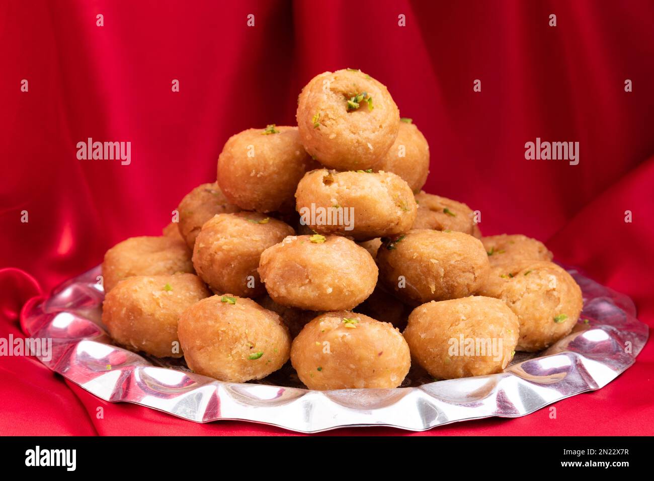 Indian Mithai Balushahi Also Called Balsaahi, Badushah, Khurmi, Glazed ...
