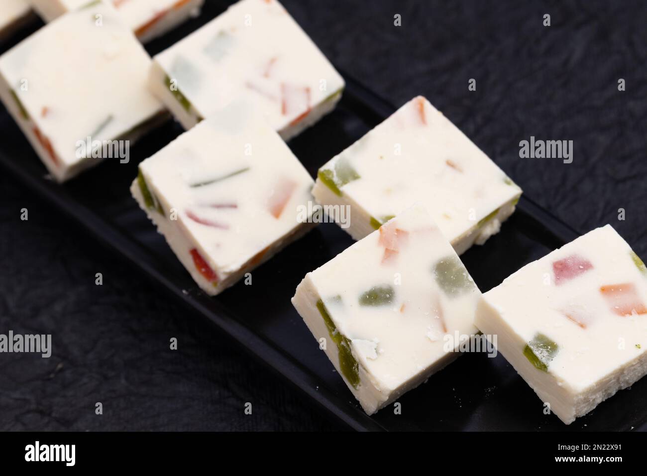 Indian Mithai Milkybar Vanilla Ice Cream Burfi, Barfi, Burfee Or Barfee ...