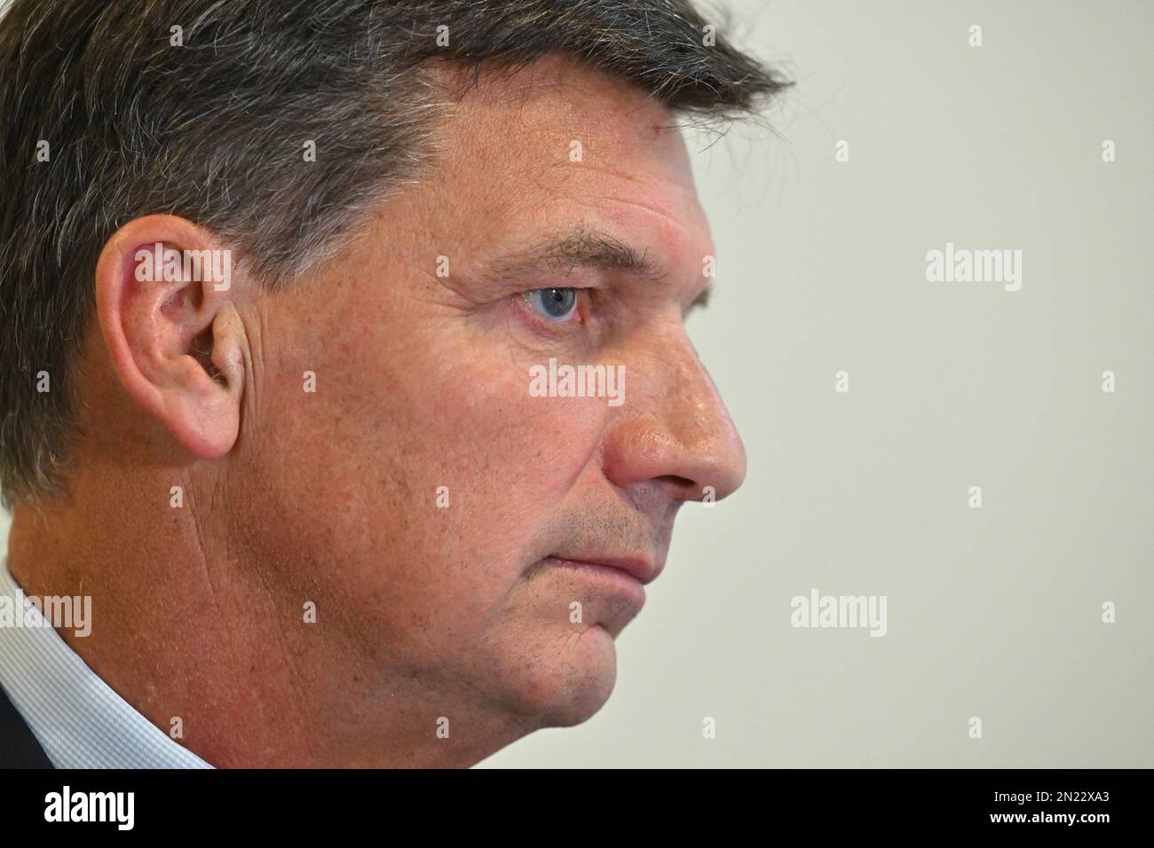 Shadow Treasurer Angus Taylor at a press conference at Parliament House ...