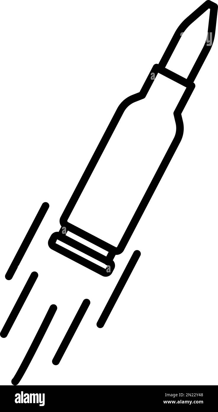 Bullet, line vector icon on transparent background. Outline Bullet ...