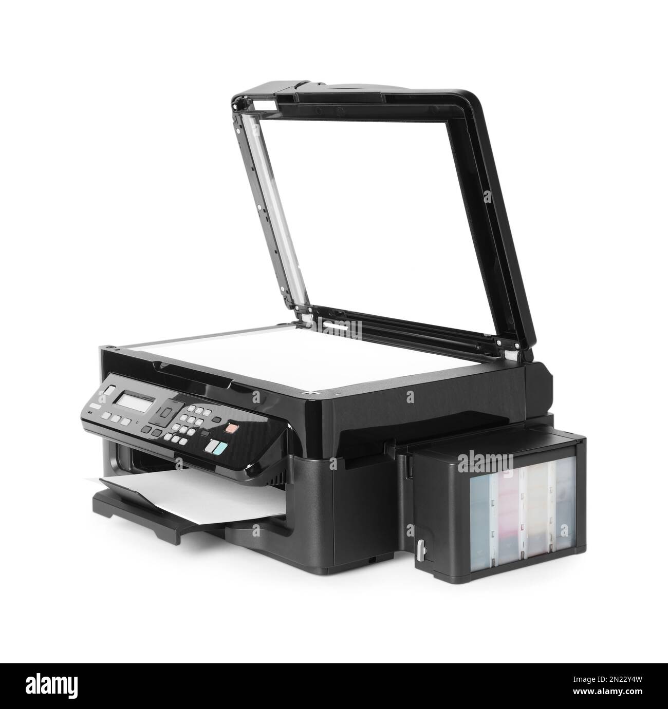 New open multifunction printer isolated on white Stock Photo - Alamy