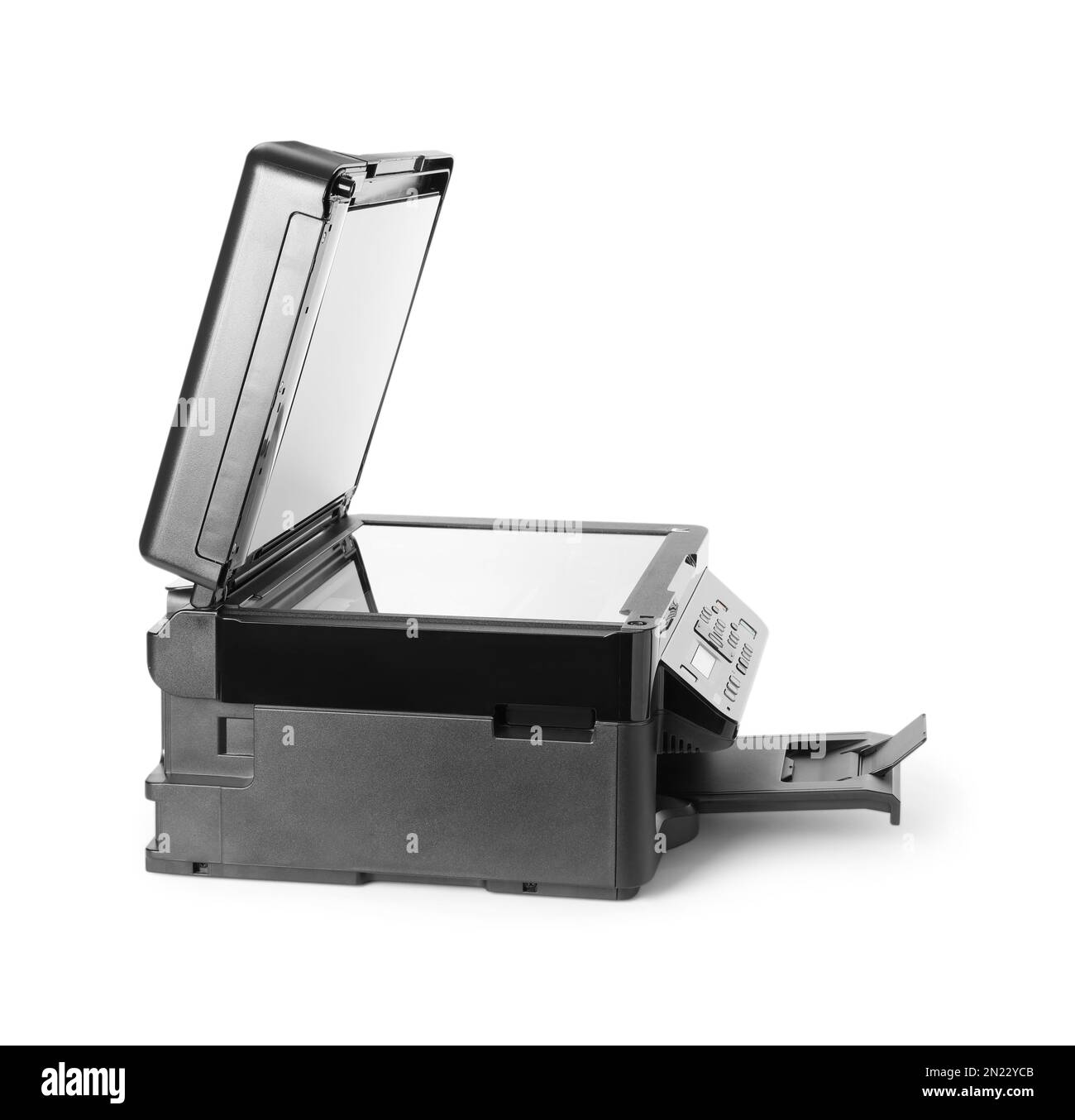 New open multifunction printer isolated on white Stock Photo - Alamy