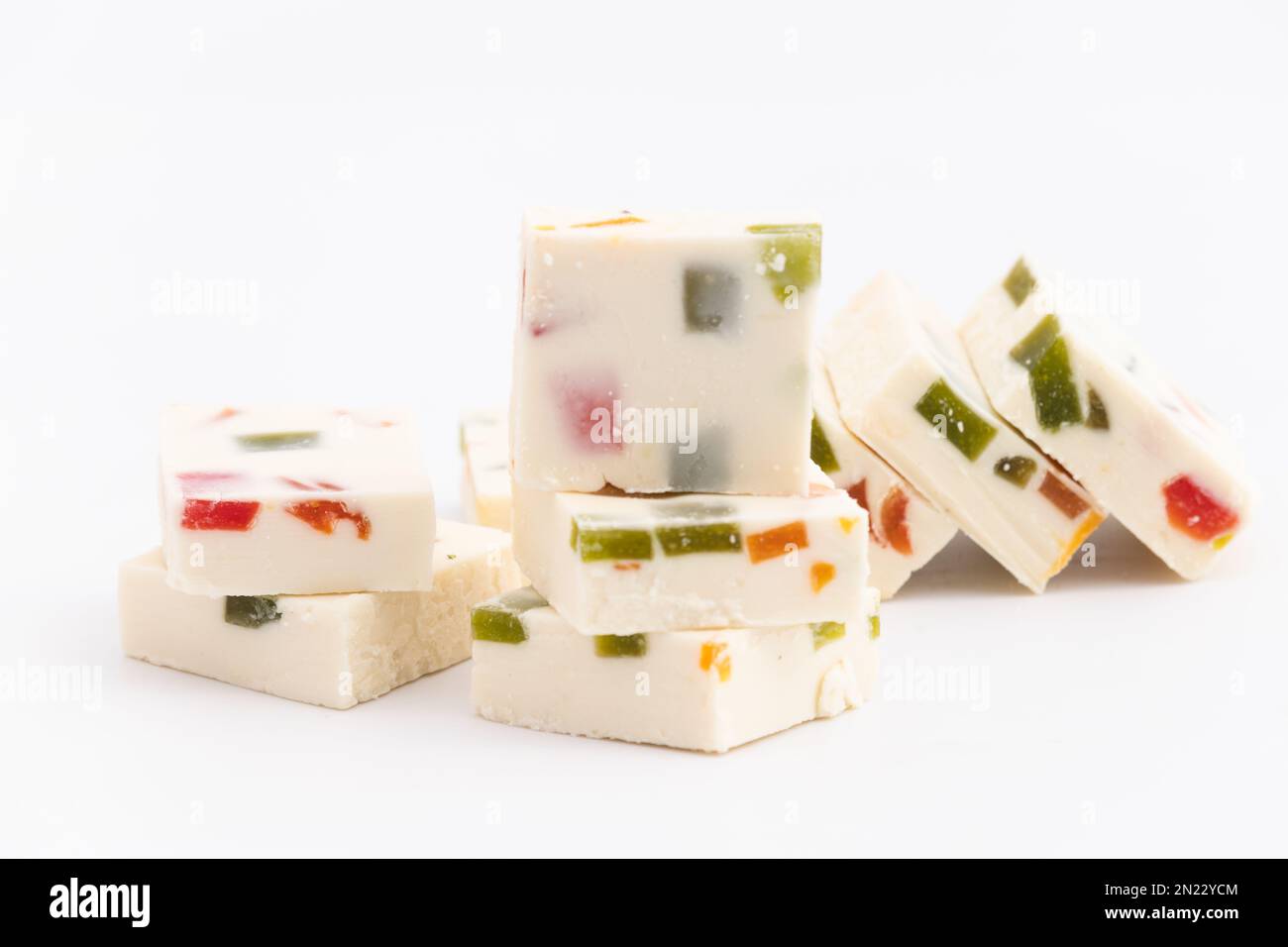 Indian Mithai Milkybar Vanilla Ice Cream Burfi, Barfi, Burfee Or Barfee ...